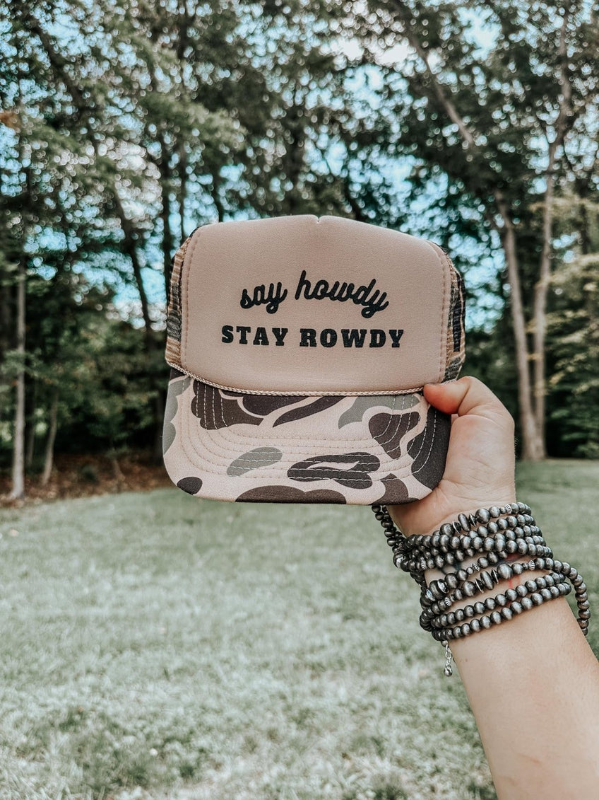 Say Howdy, Stay Rowdy Hat | Boho Western | The Bevel Label